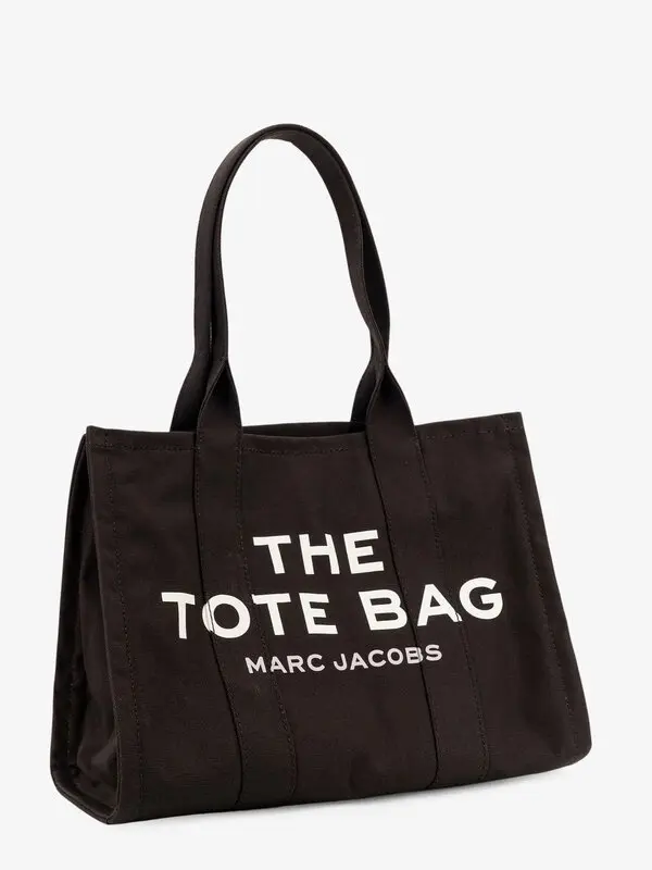 Marc Jacobs Canvas Shopping Bag With Frontal Logo - Black