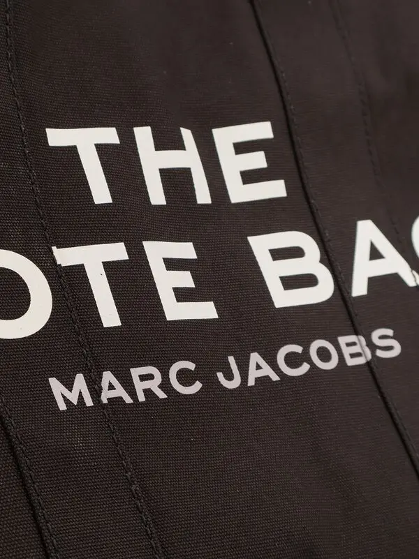 Marc Jacobs Canvas Shopping Bag With Frontal Logo - Black