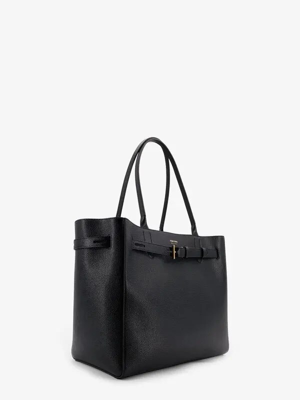 TOM FORD Leather Shoulder Bag With Engraved Logo On The Front