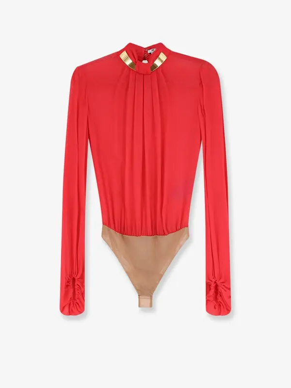 Elisabetta Franchi Viscose Shirt With Body Detail - Red