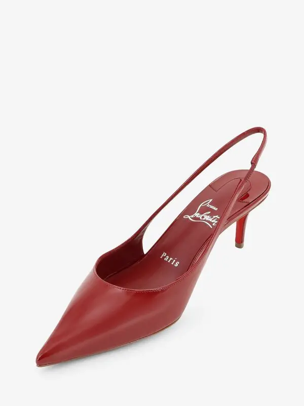 CHRISTIAN LOUBOUTIN Miss Z Patent Leather Slingback Décollet - Red