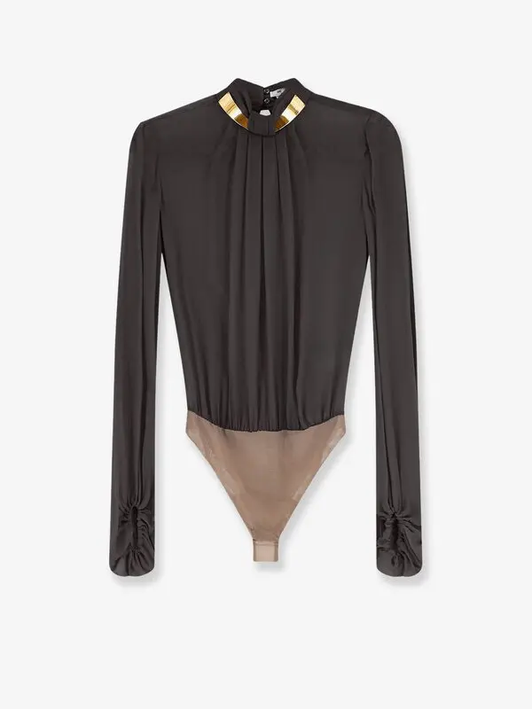Elisabetta Franchi Viscose Shirt With Body Detail - Black