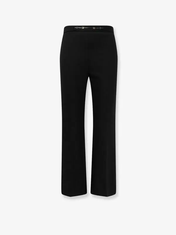 Elisabetta Franchi Essentials Trousers With Monogram Detail