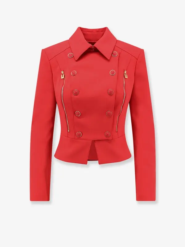 Elisabetta Franchi Cropped Blazer With Buttons