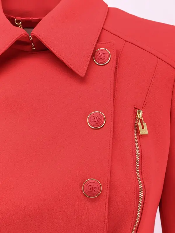 Elisabetta Franchi Cropped Blazer With Buttons