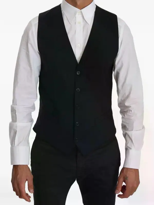 Dolce & Gabbana Button-up Waistcoat - Blue