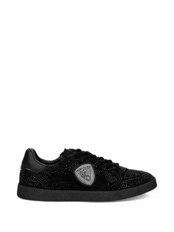 BLAUER. Aurora Crystal-embellished Logo-patch Sneakers