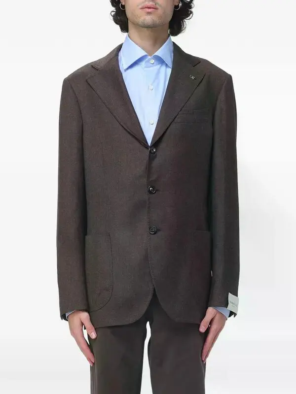LUIGI BORRELLI Wool Single-breasted Blazer
