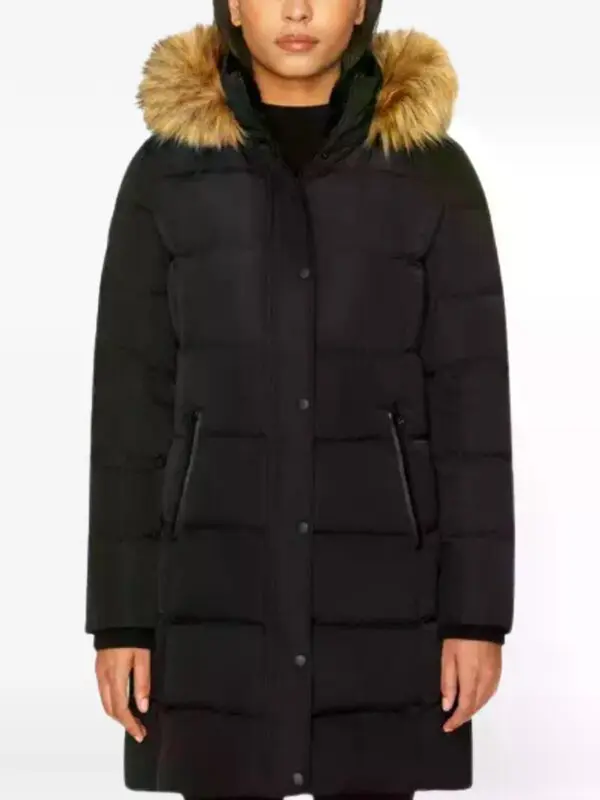 Rudsak Maya Fur-trim Puffer Jacket - Black