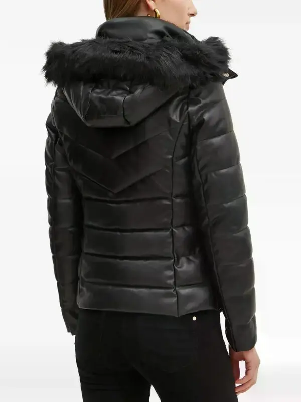 MORGAN Faux-fur Trim Quilted Jacket