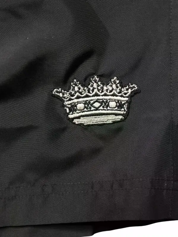 Dolce & Gabbana Crown-embroidered Drawstring Swim Shorts