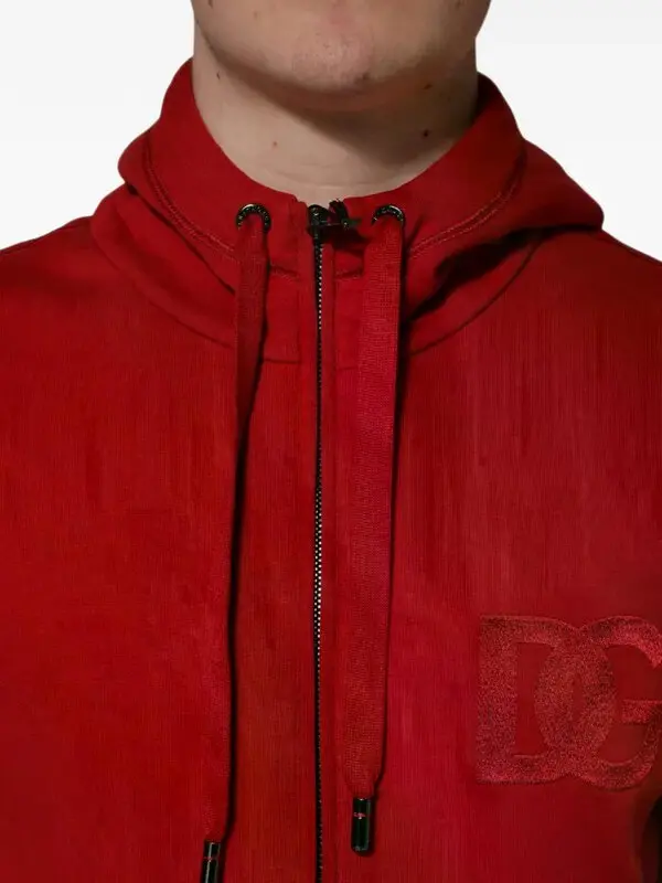 Dolce & Gabbana Logo-embroidered Zip-up Hoodie