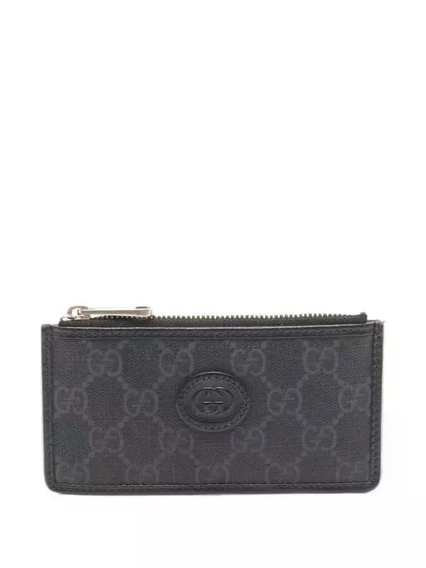 Gucci 2010s Interlocking G Gg Supreme Coin Purse - Black