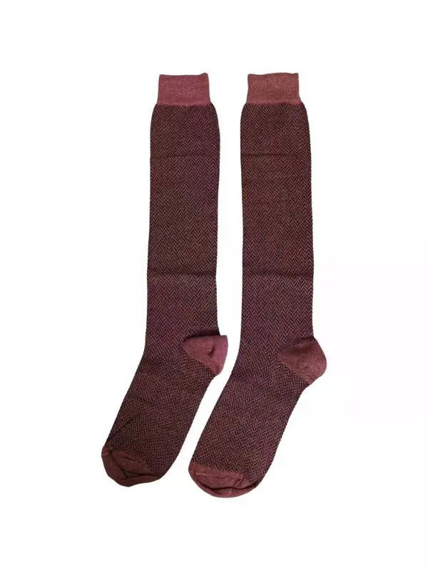 Dolce & Gabbana Herringbone-knit Over-the-calf Socks