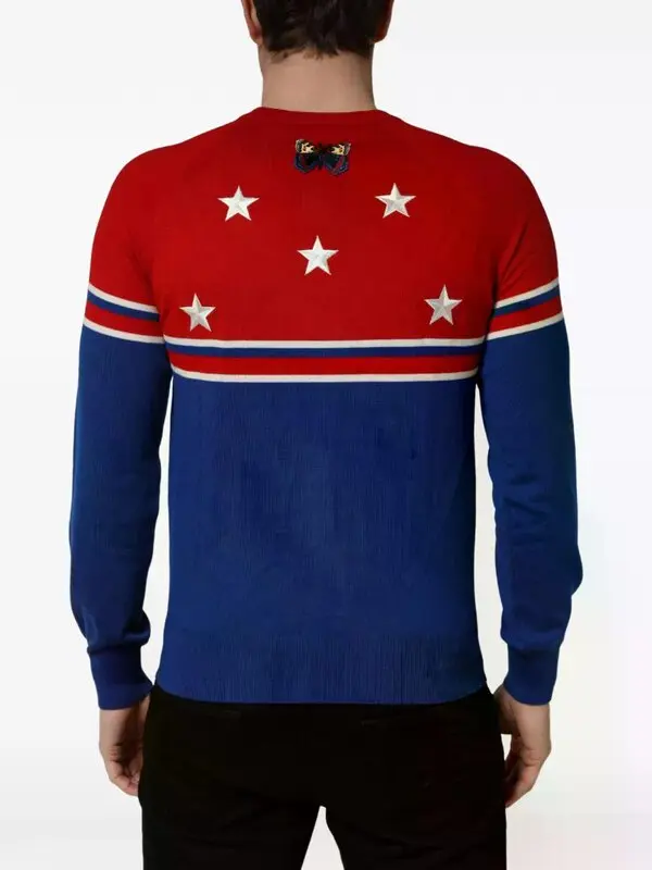Dolce & Gabbana Butterfly-patch Star-embroidered Sweatshirt