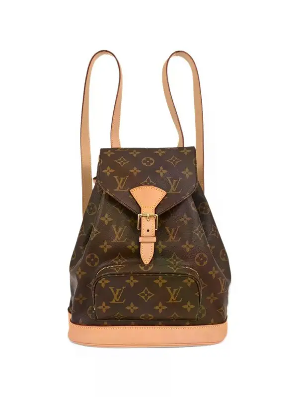 LOUIS VUITTON Mm Montsouris Monogram Canvas Backpack - Brown