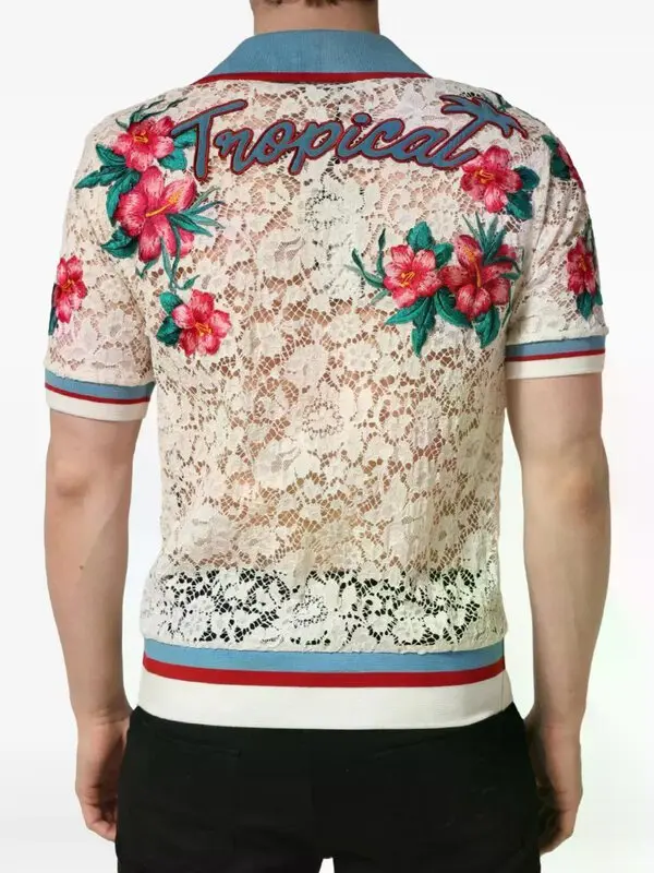 Dolce & Gabbana Floral-lace T-shirt