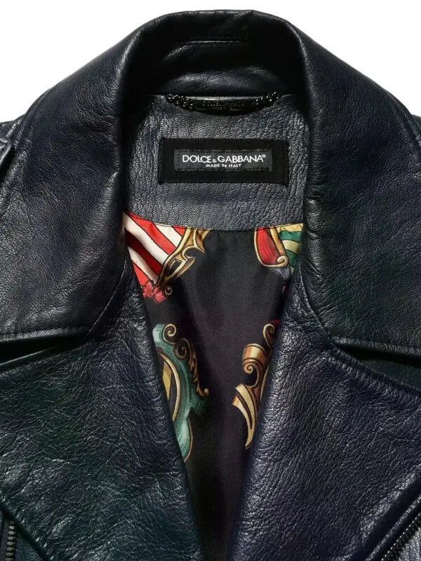 Dolce & Gabbana Leather Biker Jacket