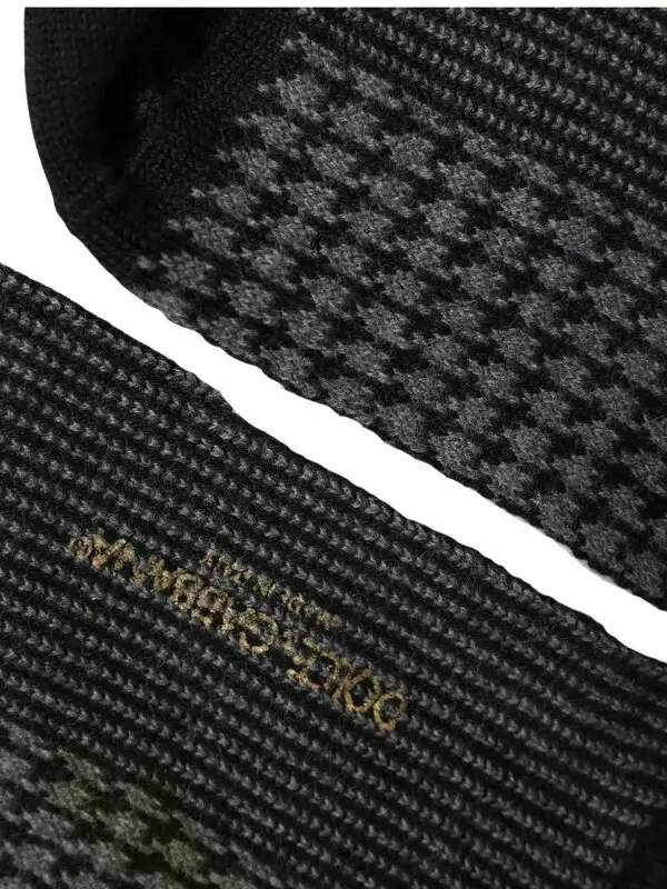 Dolce & Gabbana Houndstooth Wool Socks