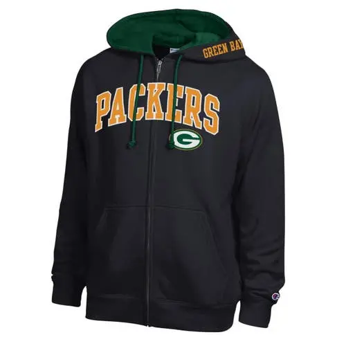 Champion Green Green Bay Packers Full-zip Hoodie