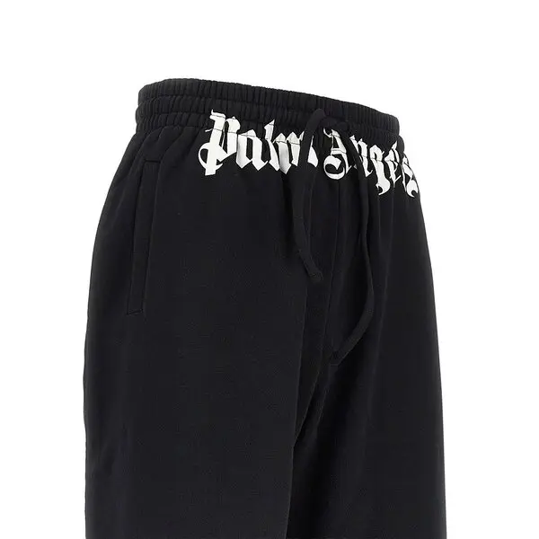 Palm Angels Wait Logo Print Weatpant