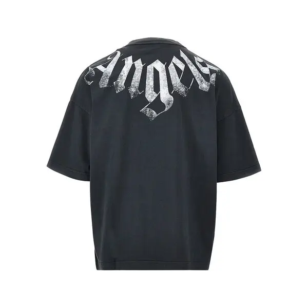 Palm Angels Neck Logo Looe Fit T-hirt