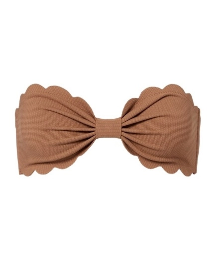 Marysia Scalloped Bikini Top - Brown