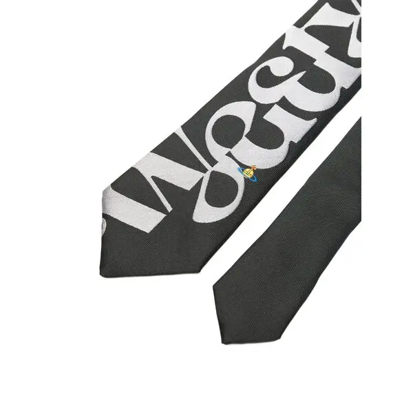 VIVIENNE WESTWOOD Logo-print Silk Tie