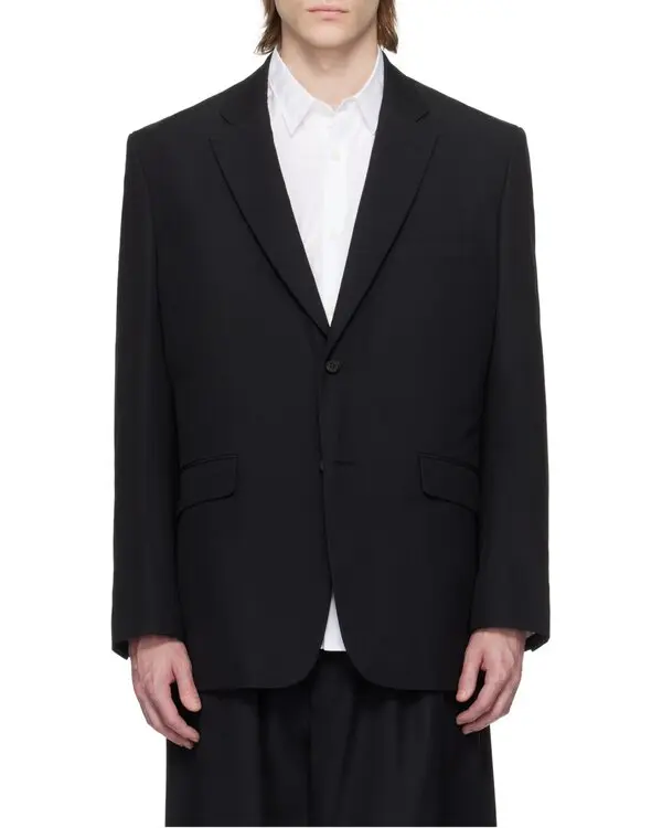 Comme Des Garçons Wool Gabardine Blazer - Black