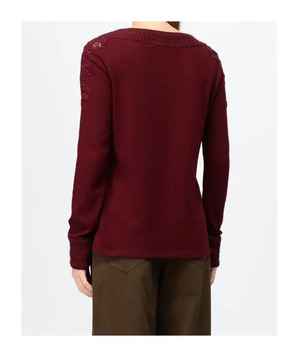 Ermanno Scervino Floral Embroidery Blended Pullover
