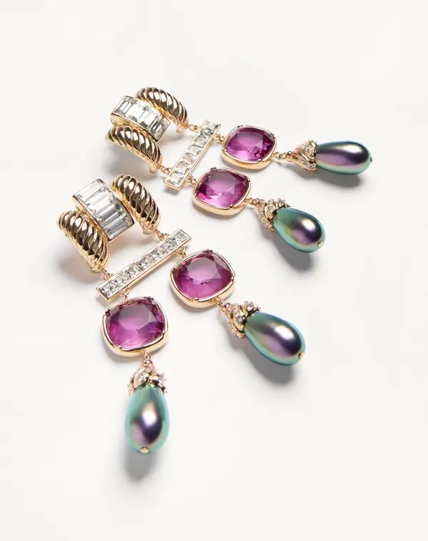 Valentino Garavani Hypergoutte Crystal-embellished Earrings