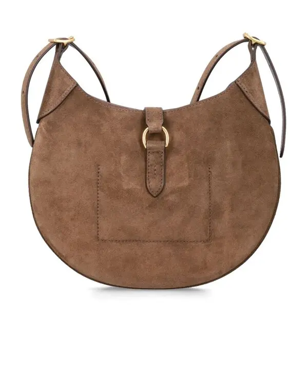 Polo Ralph Lauren Suede Crescent Shoulder Bag