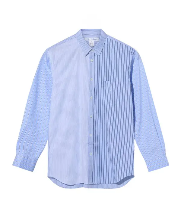 Comme Des Garçons Long-sleeved Collared Shirt - Blue
