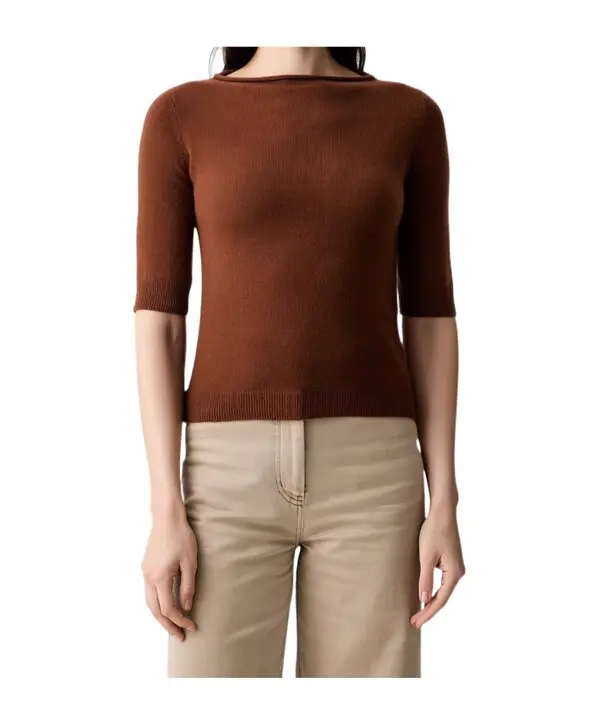 Marella Boat-neck Long-sleeve Sweater