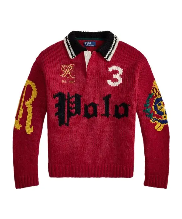Ralph Lauren Relaxed-fit Polo-collar Jumper - Red