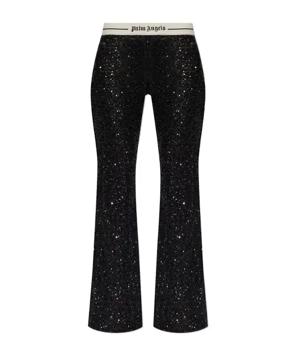 Palm Angels Sequined Flared Pants