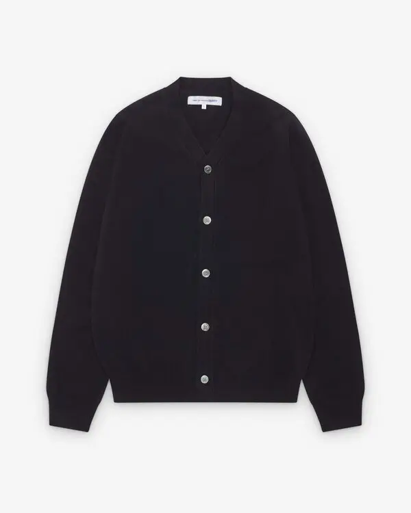 Comme Des Garçons Forever V-neck Cardigan - Black