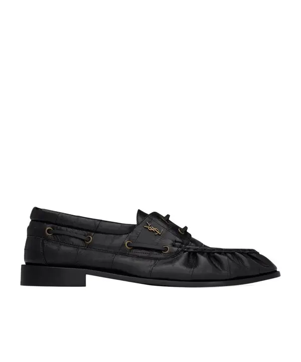 Saint Laurent Le Loafer Bateau In Hagfish