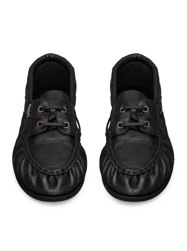 Saint Laurent Le Loafer Bateau In Hagfish