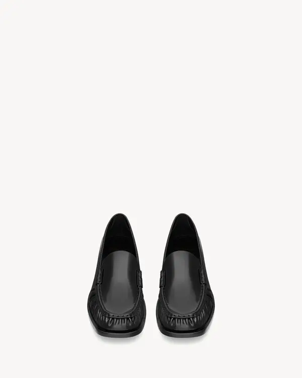 Saint Laurent Theobald Loafers In Glazed Leather