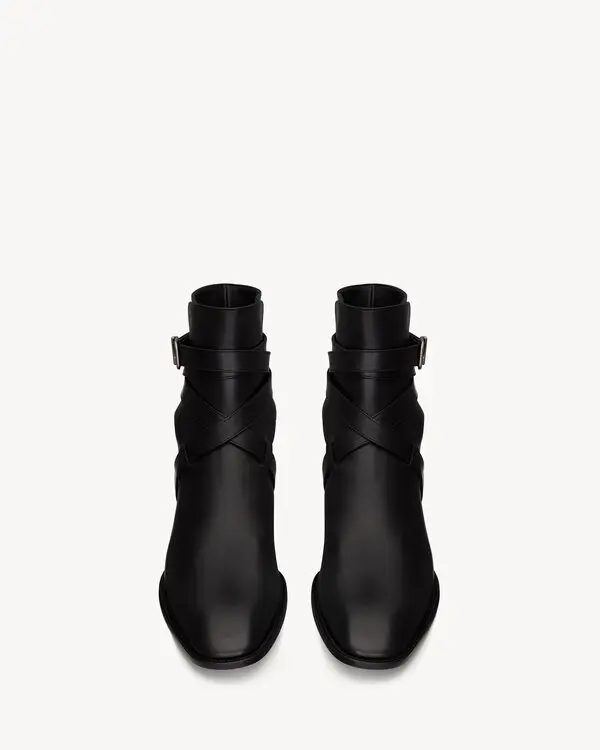 Saint Laurent Aurelien Jodhpur Boots In Smooth Leather