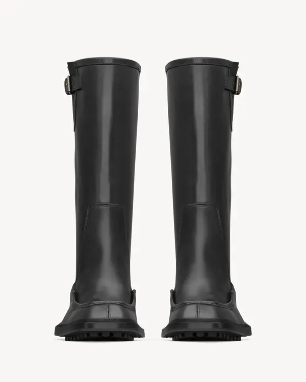 Saint Laurent Buckled Leather Boots