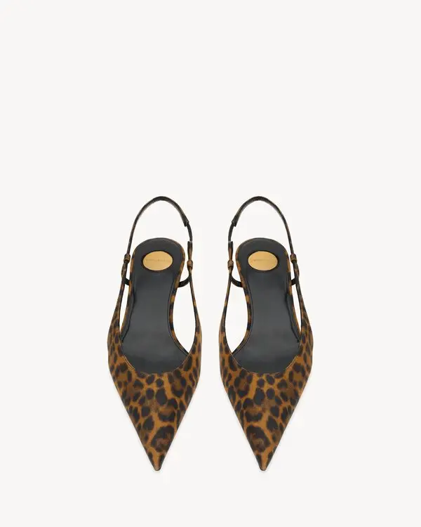 Saint Laurent Secret Slingback Pumps In Grosgrain