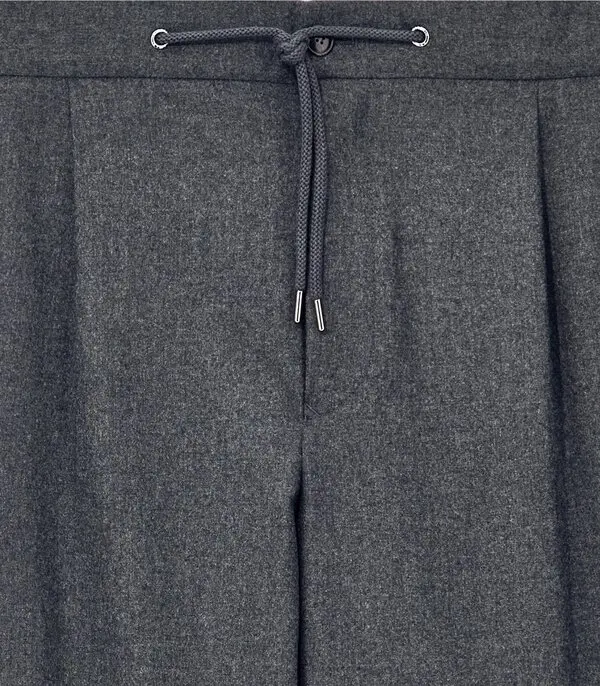 Giorgio Armani Trouser Cashmere Regular Fit Solid Stretch Drap
