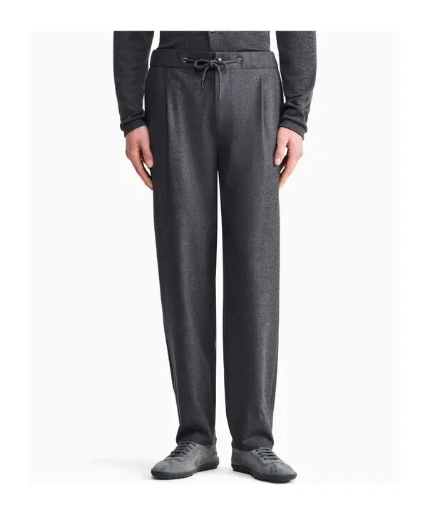 Giorgio Armani Trouser Cashmere Regular Fit Solid Stretch Drap