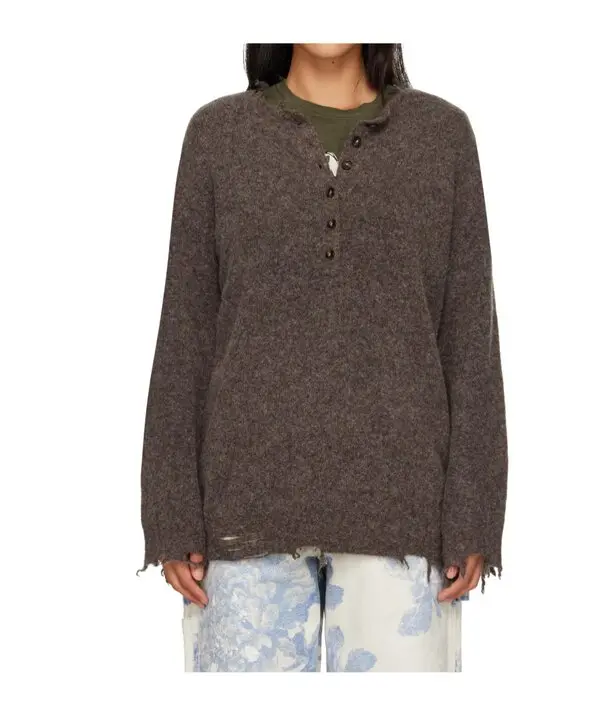 R13 Long-sleeved Knit Top