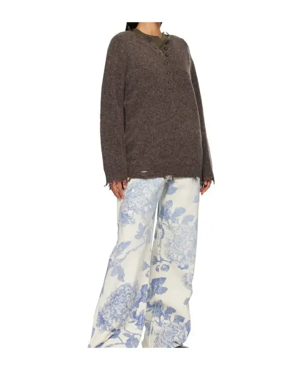 R13 Long-sleeved Knit Top