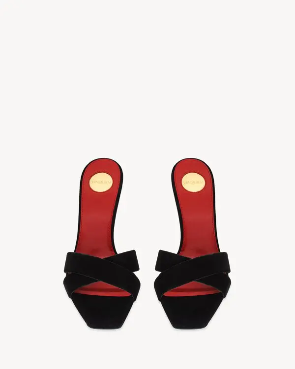 Saint Laurent Opyum Mules In Velvet