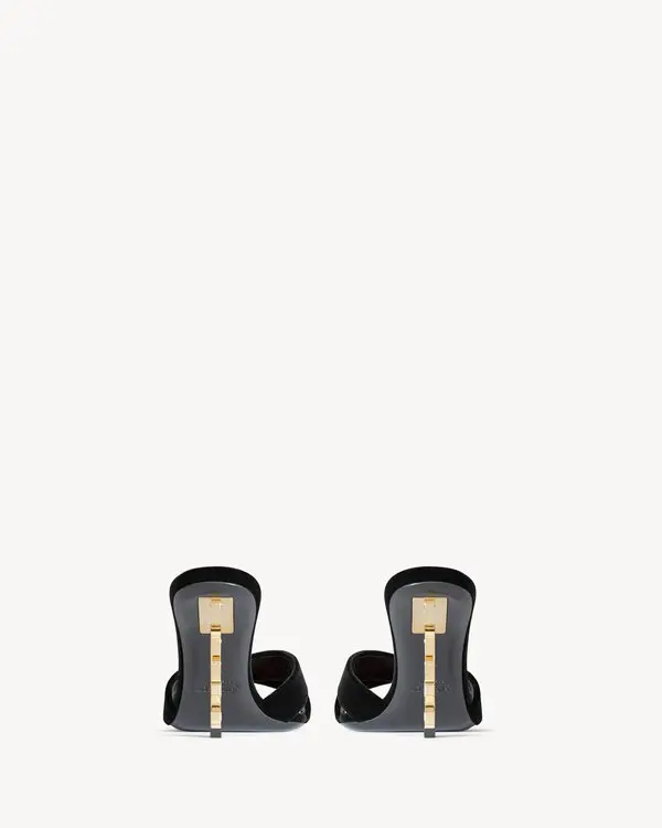 Saint Laurent Opyum Mules In Velvet