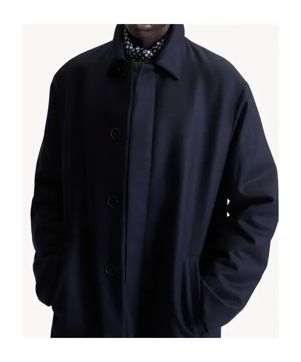 Saint Laurent Down Car Coat In Brushed Wool Flannel Hk 38,600